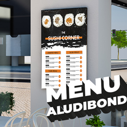 Menu de restaurant Dibond 40x60cm